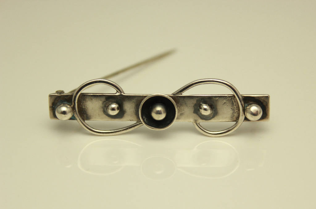Vintage Sterling Silver Bar Pin Brooch - Timeless Elegance ...