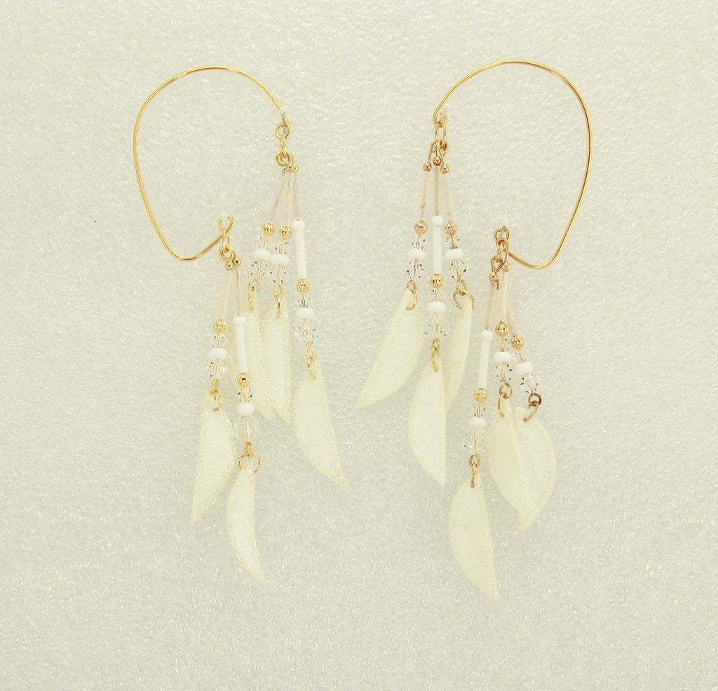 Elegant White and Gold Fabric Ear Wraps – LauraWilsonGallery